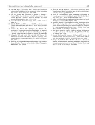 Open debridement and radiocapitellar replacement in primary and post ...