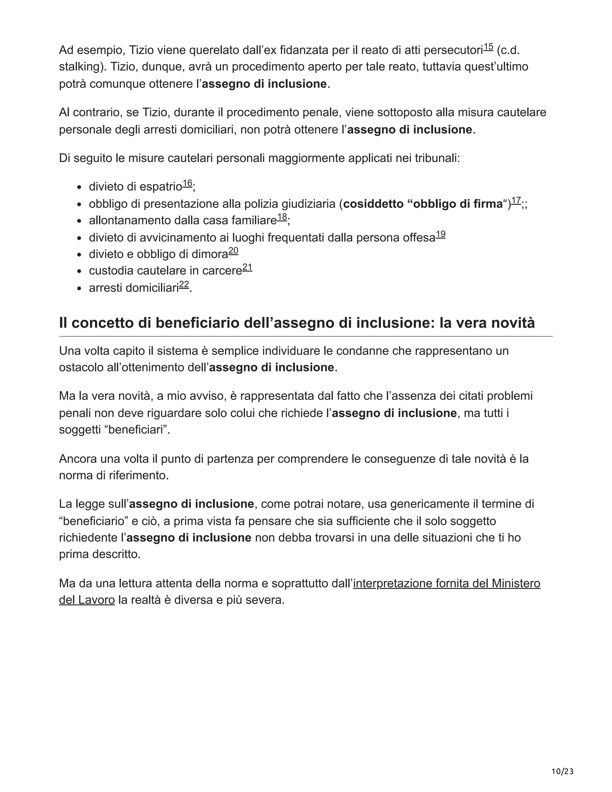 Assegno di inclusione e condanne penali: la guida definitiva per non ...