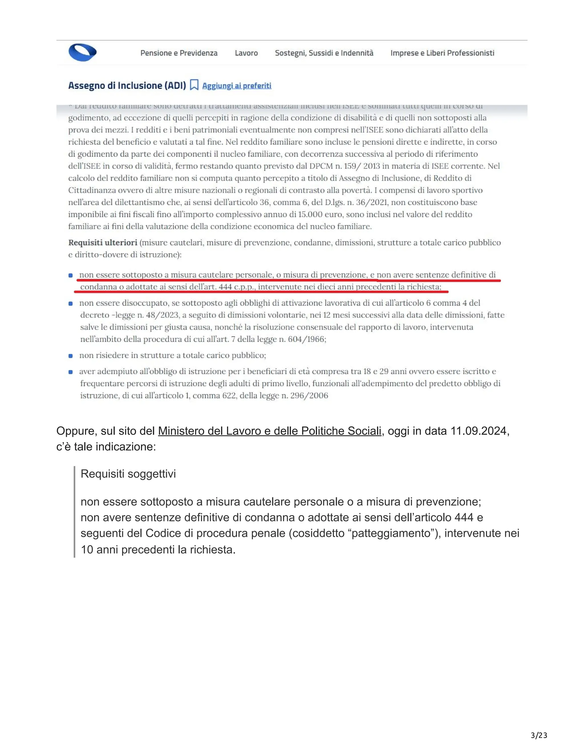 Assegno di inclusione e condanne penali: la guida definitiva per non ...