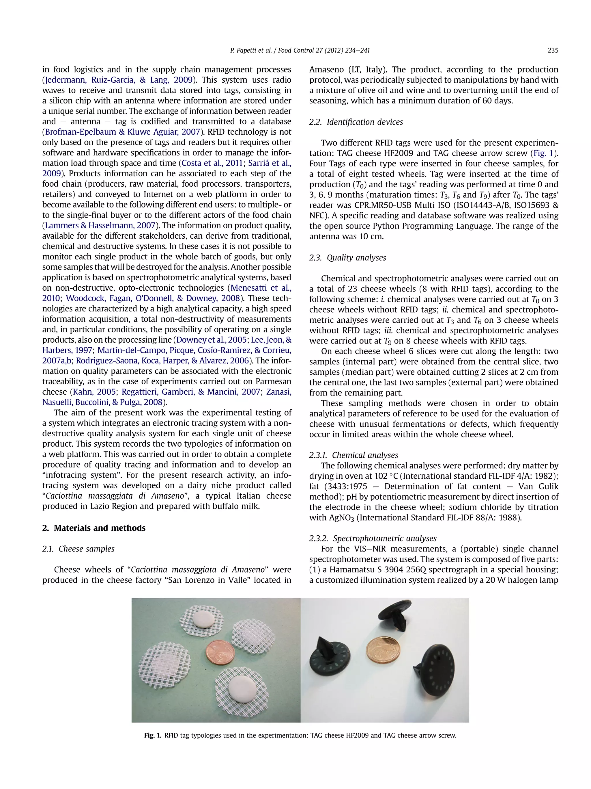 A RFID web-based infotracing system for the artisanal Italian cheese ...