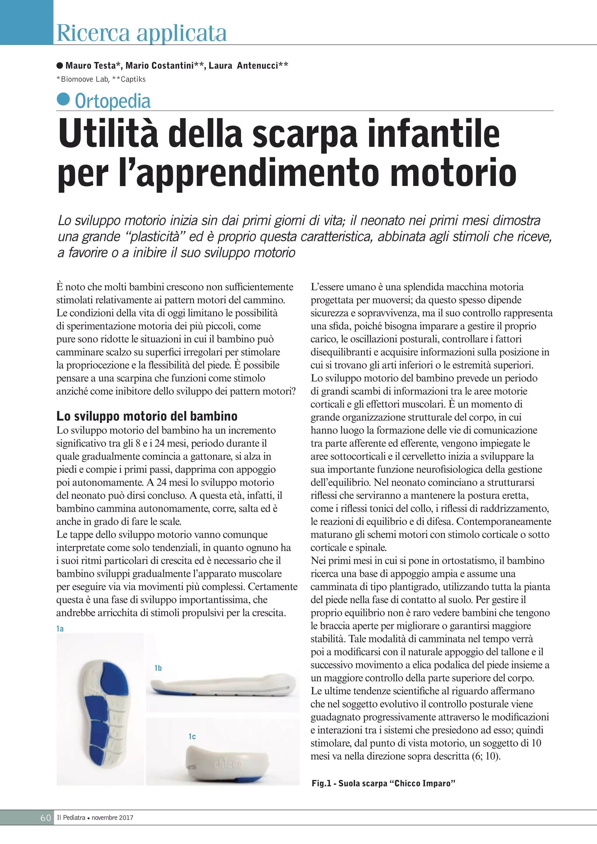 Articolo studio "Chicco imparo" | PDF