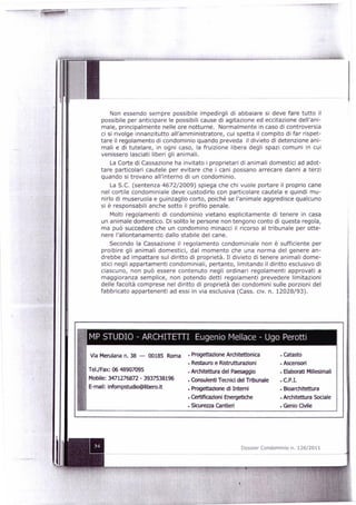 Animali in condominio: articolo su Dossier Condominio | PDF