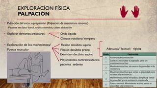 Articulación de la rodilla, exporacion semiologica | PPTX