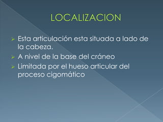 Articulacion temporomandibular(atm) | PPTX