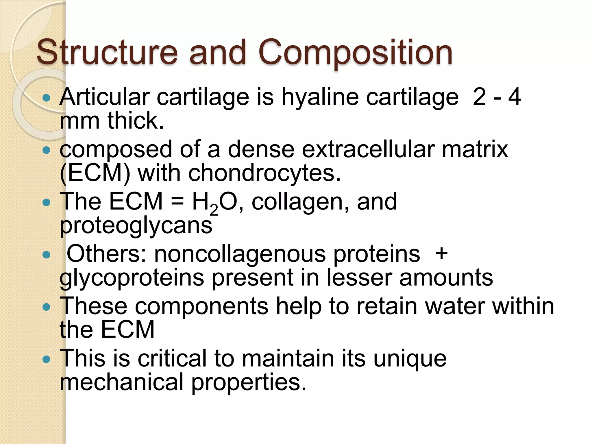 Articular Cartilage & Postraumatic Osteoarthritis | PPTX