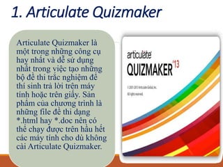Articulate quizmaker | PPT