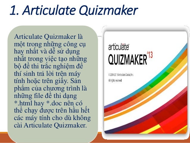 Articulate quizmaker