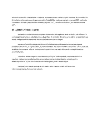 Articulatiile membrului superior | DOCX