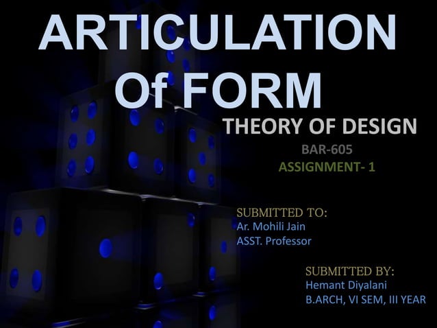 Articulation of form | PPTX