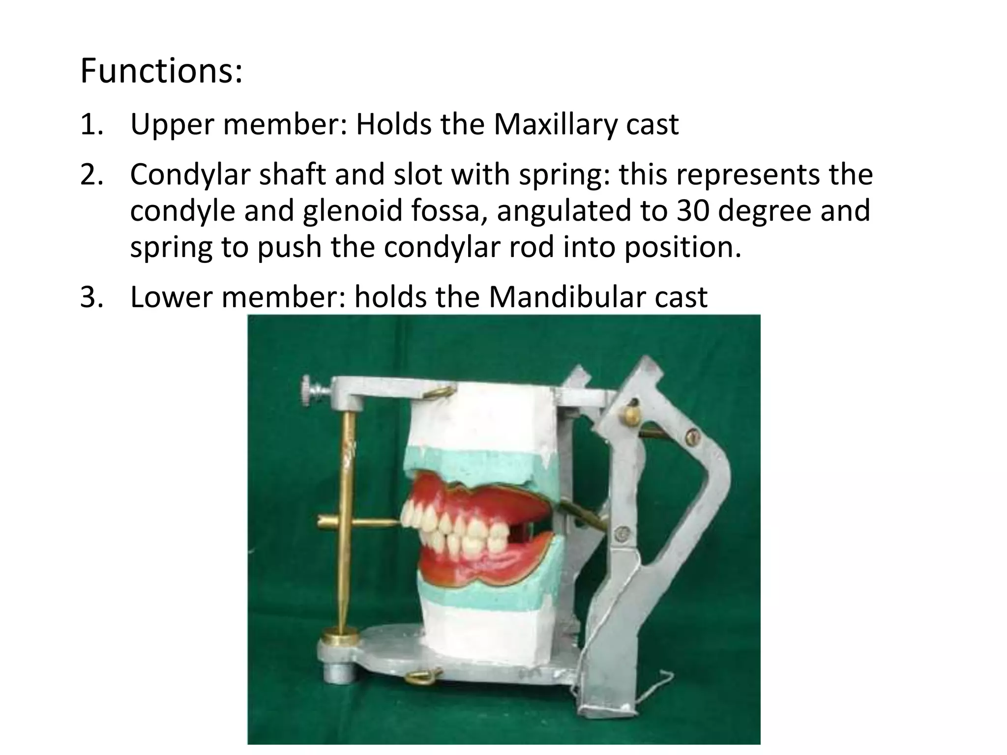 Articulators in Prosthodontics | PPTX