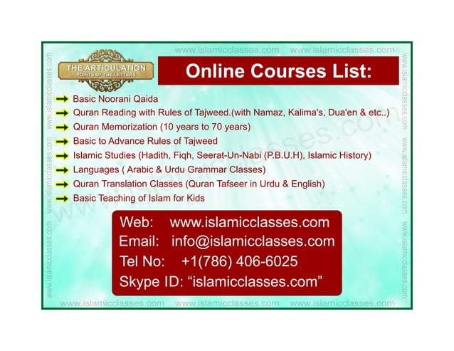 Articulation Points of Arabic Alphabet Letters, Makharij ul Huruf | PDF