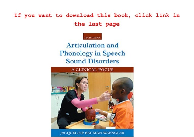 Articulation and Phonology in Speech Sound Disorders: A Clinical Focus ...