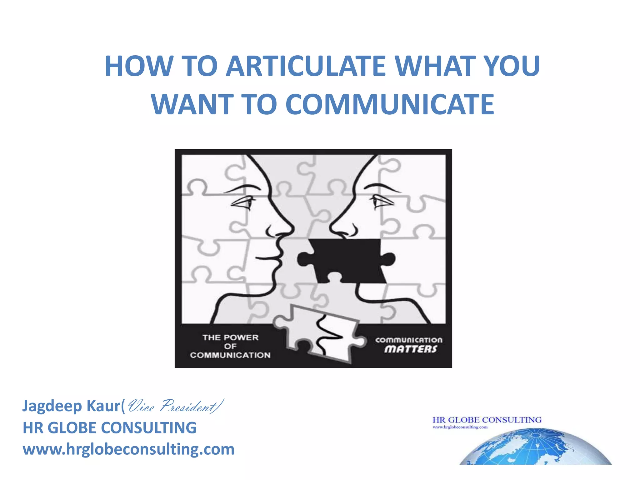 Articulation Skills | PPT