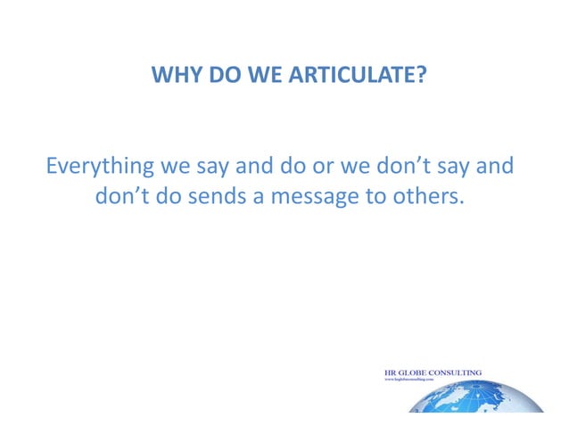 Articulation Skills | PPT