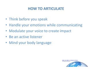 Articulation Skills | PPT