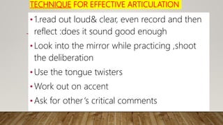 Articulation skills | PPTX