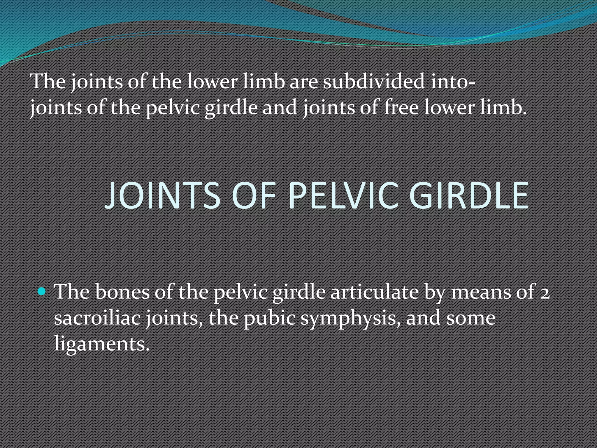 Articulations of lower limb | PPTX