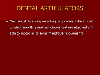 Articulators | PPTX
