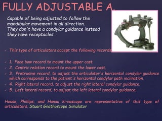 Articulators.ppt | Dental Health | Diseases and Conditions