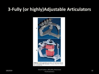 Articulators and mounting | PPTX
