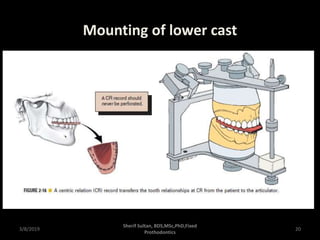 Articulators and mounting | PPTX