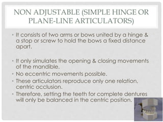 Articulators & face bows | PPTX