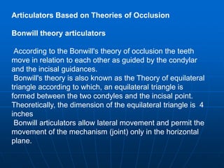 ARTICULATORS , PARTS AND CLASSIFICATIONS.ppt
