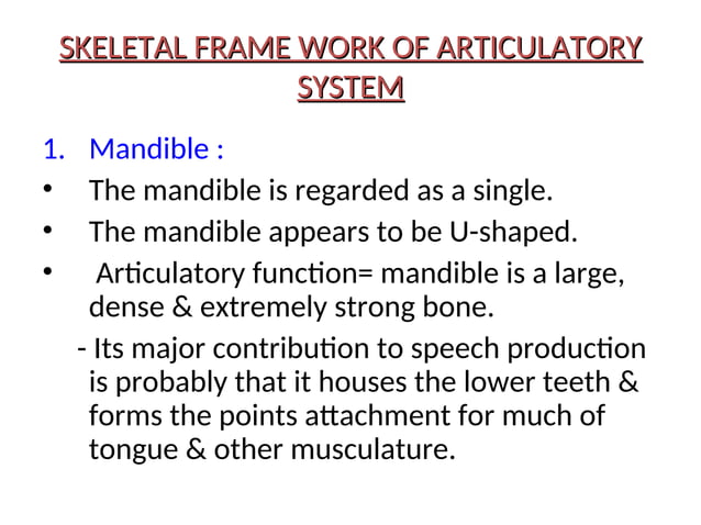 Speech Articulatory System and their structure and function | PPT