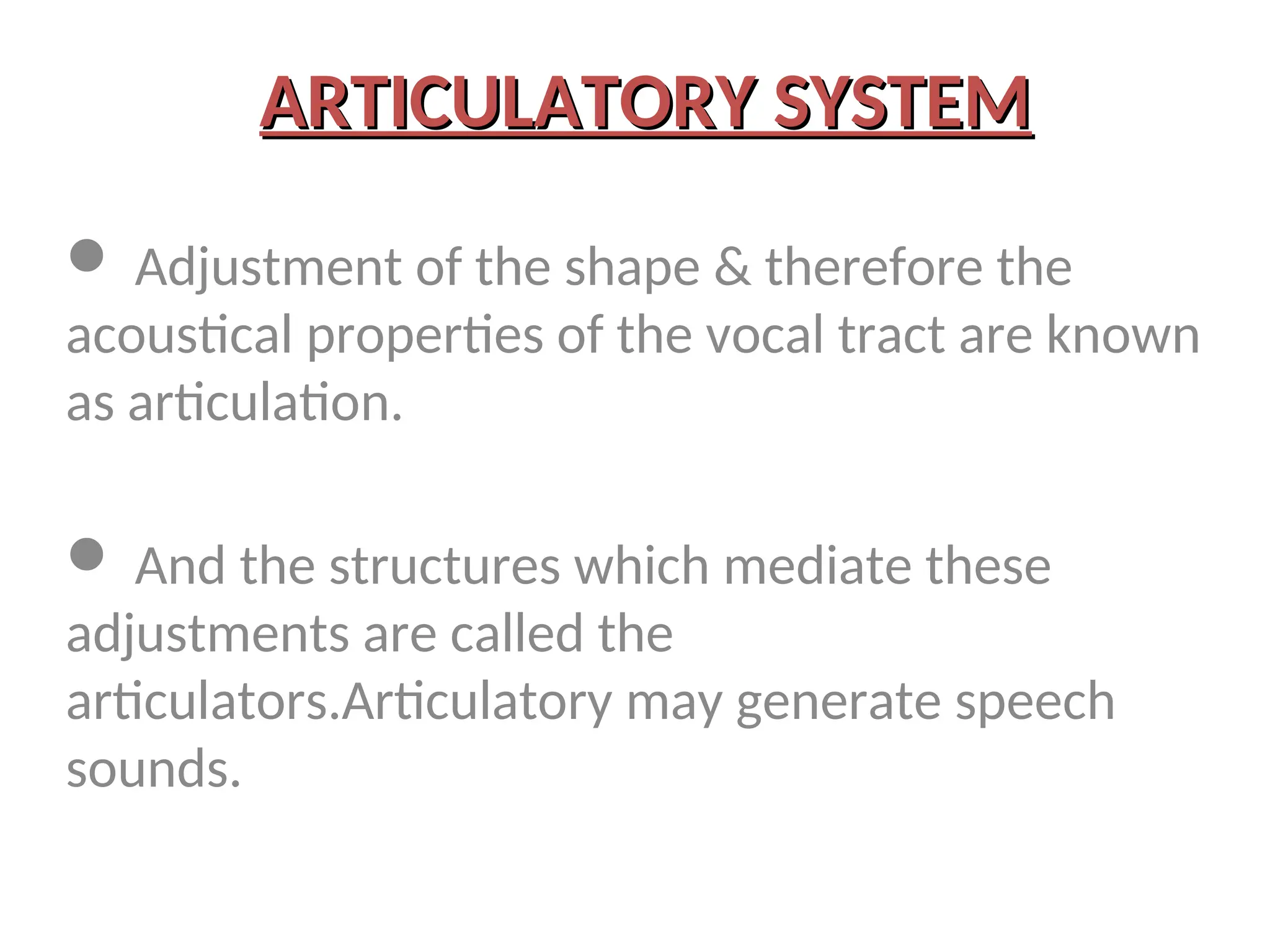 articuLATORY SYSTEM, Speech articulation | PPT