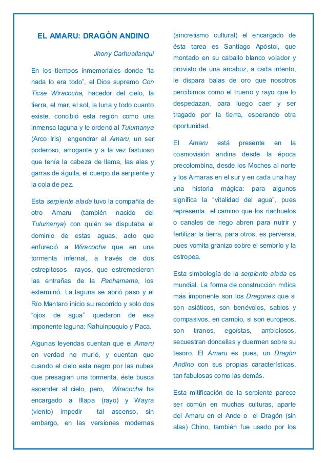 EL AMARU - Dragón Andino
