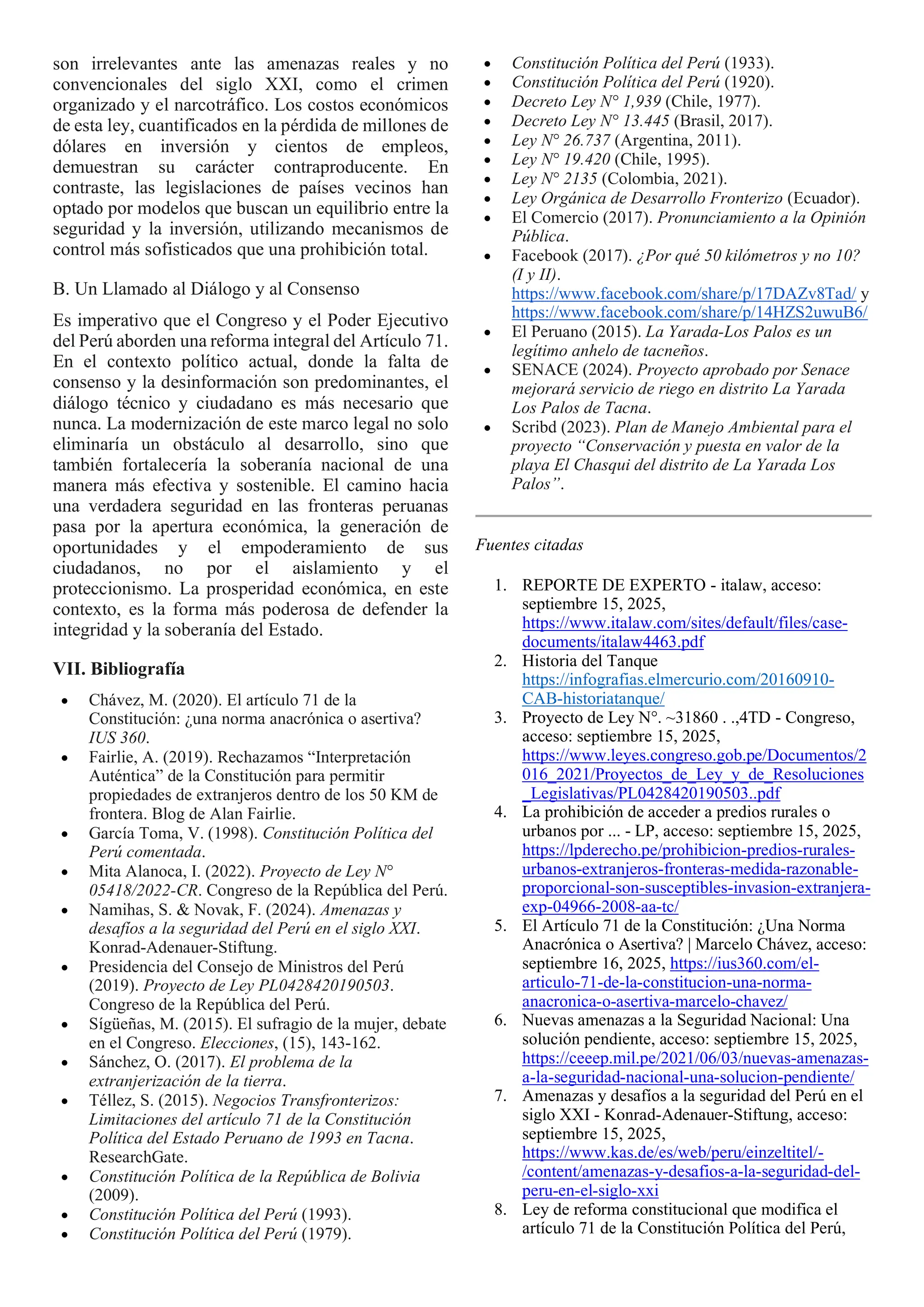 El Artículo 71 de la Constitución Peruana | PDF