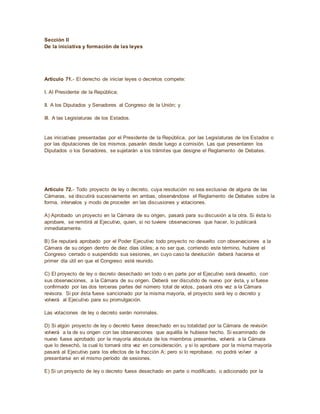 Articulo 71 y 72 | DOCX