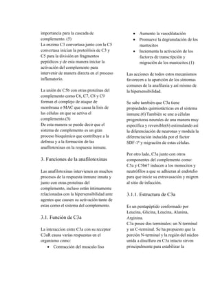 Articulo anafilotoxinas | PDF