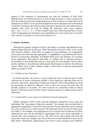 Goal attainment scaling | PDF