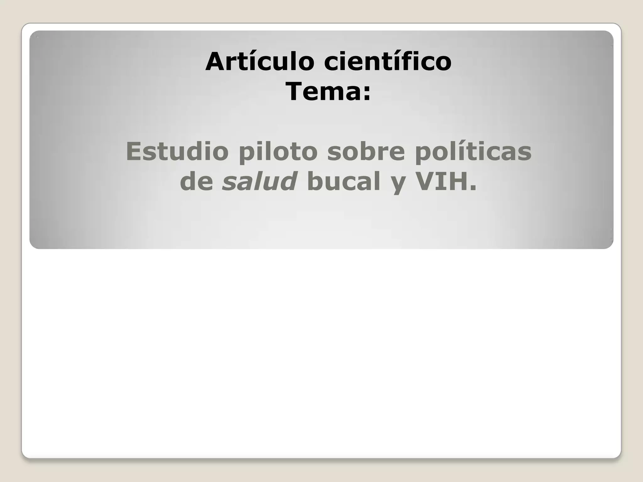 Articulo Cientifico Ppt