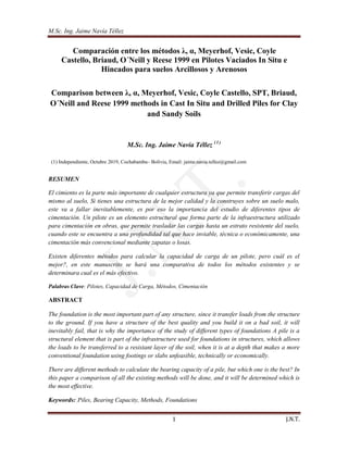 PAPER: Comparison between λ, α, Meyerhof, Vesic, Coyle Castello, SPT ...