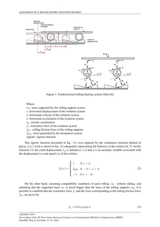 ASSESSMENT OF A ROLLER SEISMIC ISOLATION BEARING FOR BUILDINGS UNDER ...