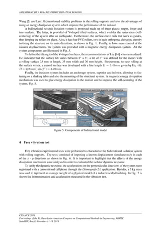 ASSESSMENT OF A ROLLER SEISMIC ISOLATION BEARING FOR BUILDINGS UNDER ...