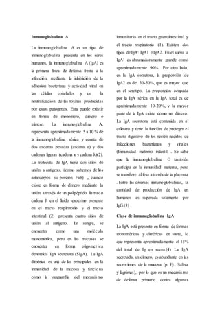 Inmunoglobulina A | DOCX