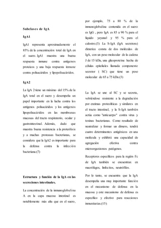 Inmunoglobulina A | DOCX