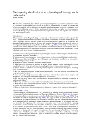 ZDM2014Articulo presmeg español | PDF