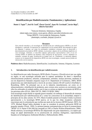 Articulo rfid fundamentos | PDF