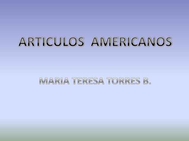 Articulos | PPT
