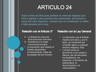 Articulos 24 y 31 | PPTX