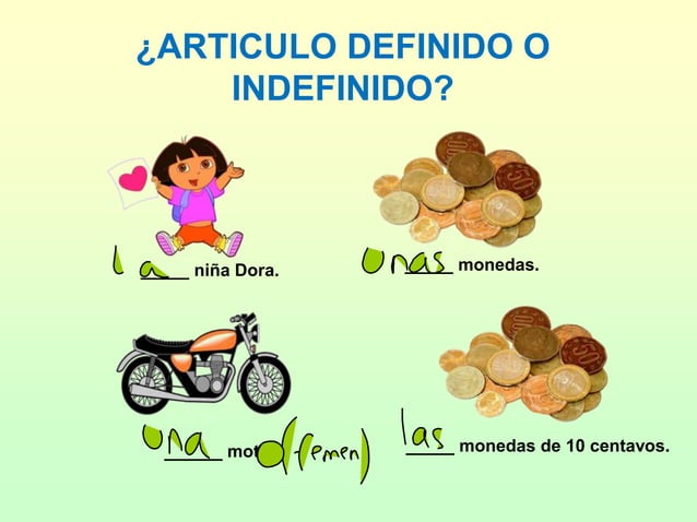 Articulos definidos e indefinidos | PPTX