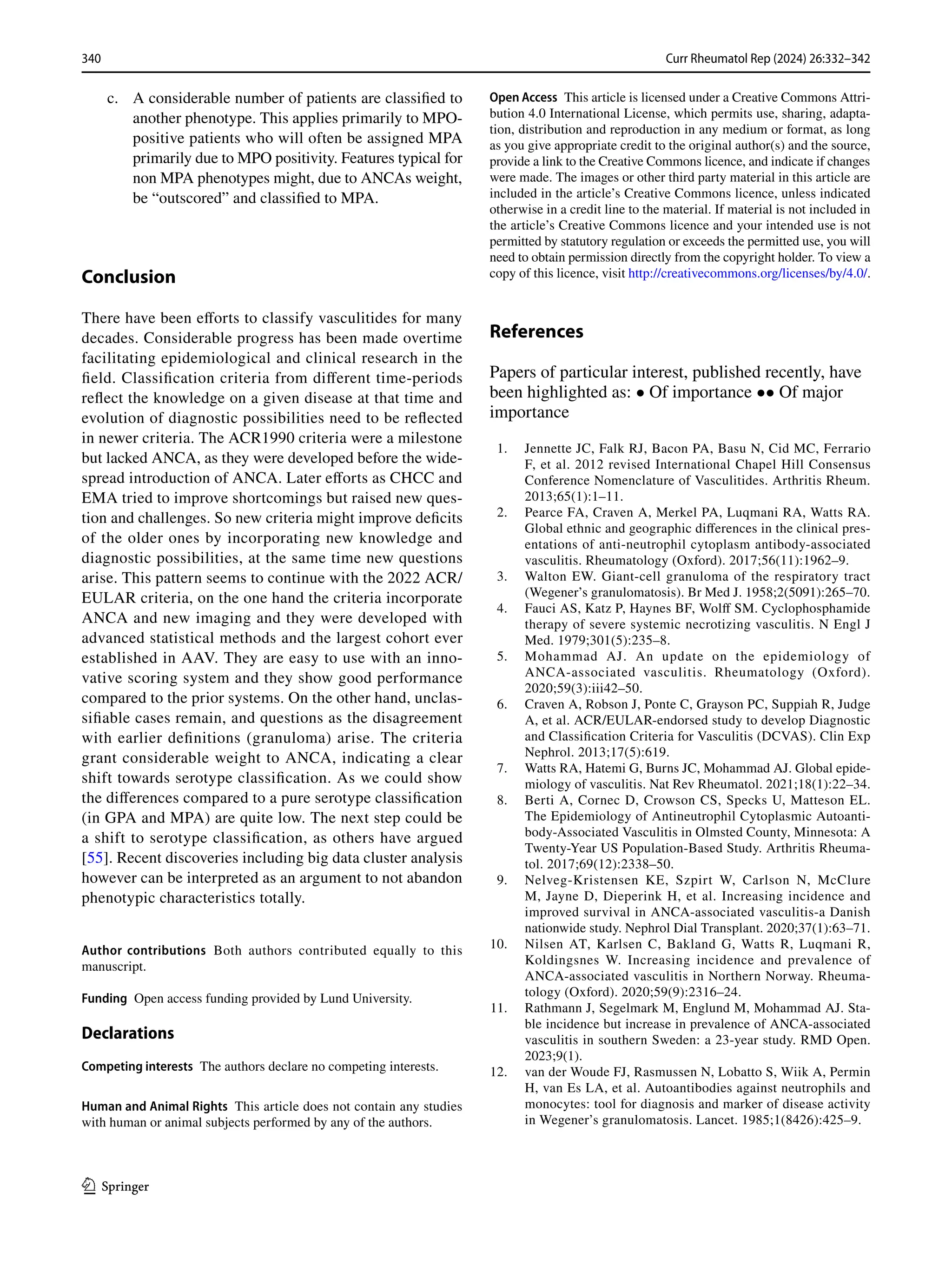 ARTICULO CLASIFICACION DE LAS VASCULITIS | PDF