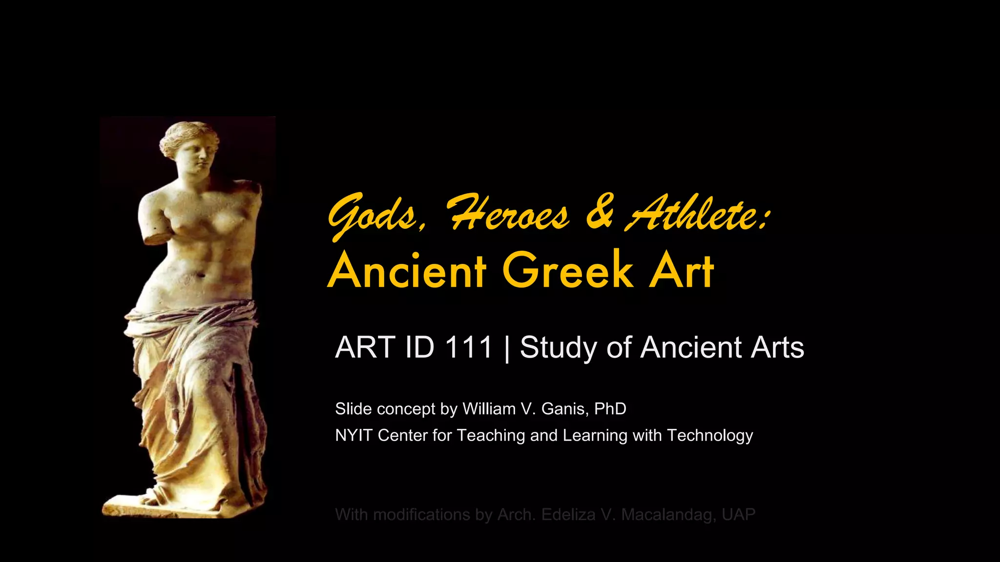 ARTID111 Ancient Greek Art - Part 2 | PPT