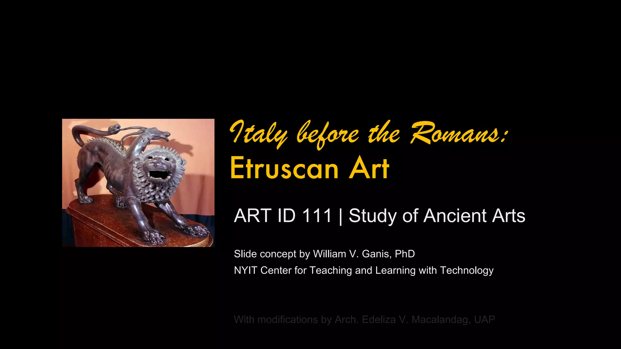 ARTID111 Etruscan Art | PPT | Design | Fine Art