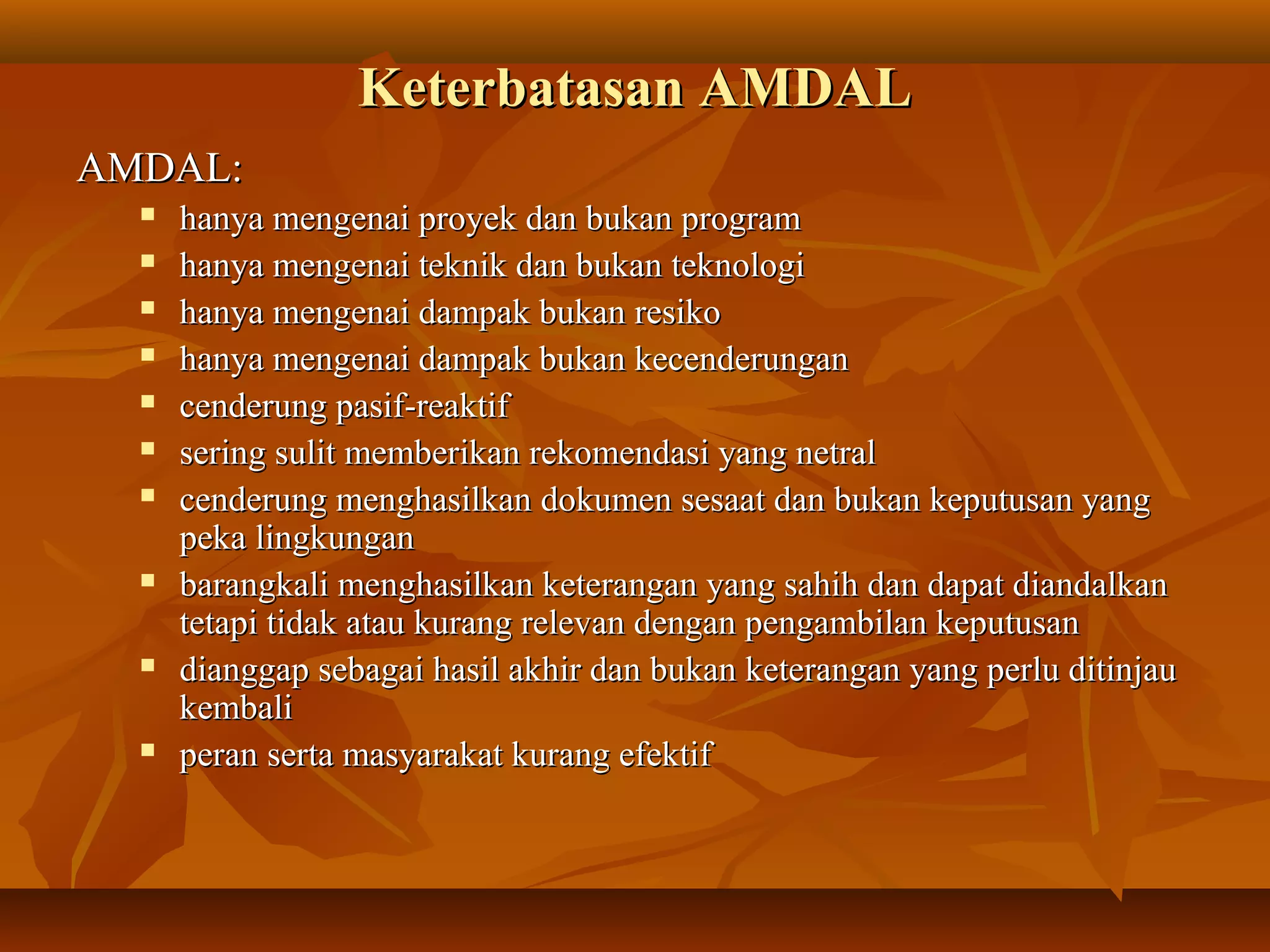 Arti dan peran amdal | PPT