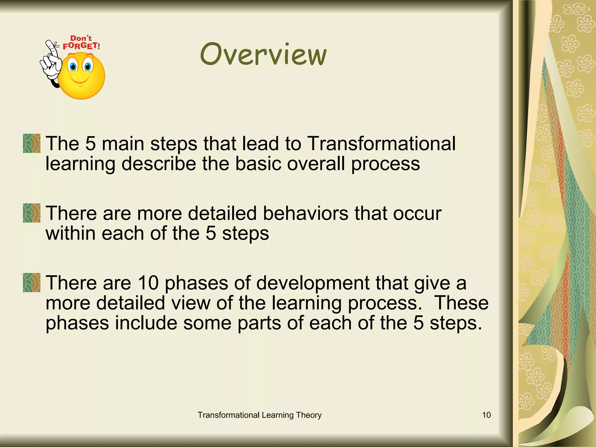 Mezirows Theory | PPT